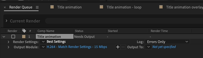 AE Fundamentals: Render